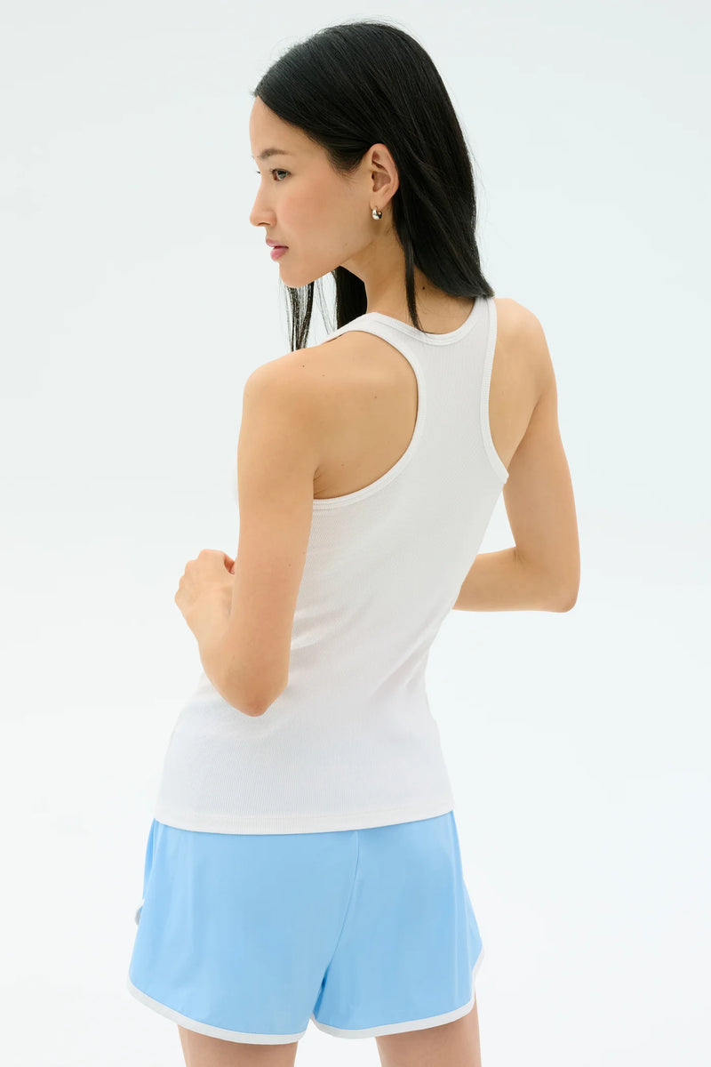 Splits 59 Ashby Rib Tank- White– HyperLuxe Activewear