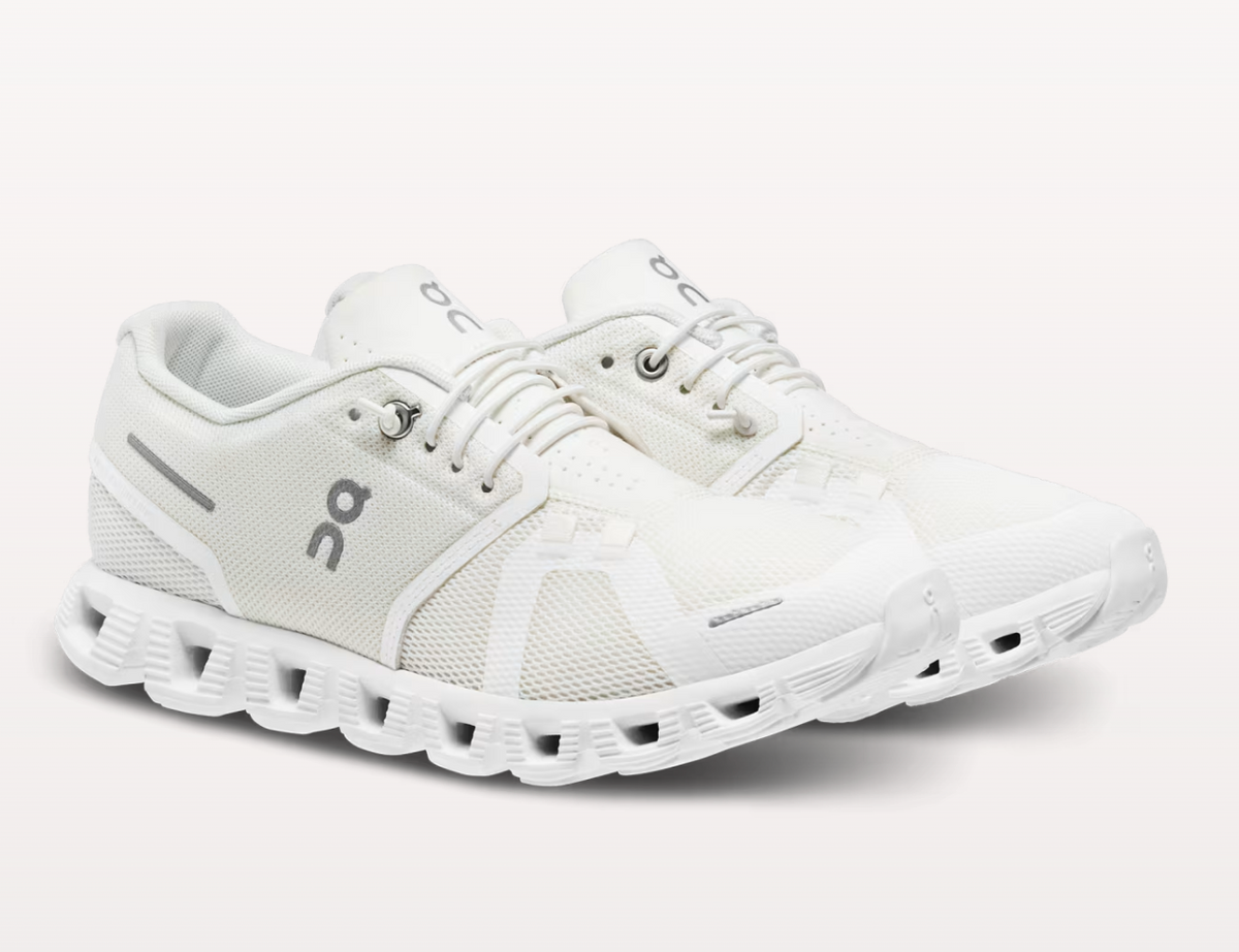 On Running Cloud 5 Women's Sneaker- White/ White– HyperLuxe Activewear